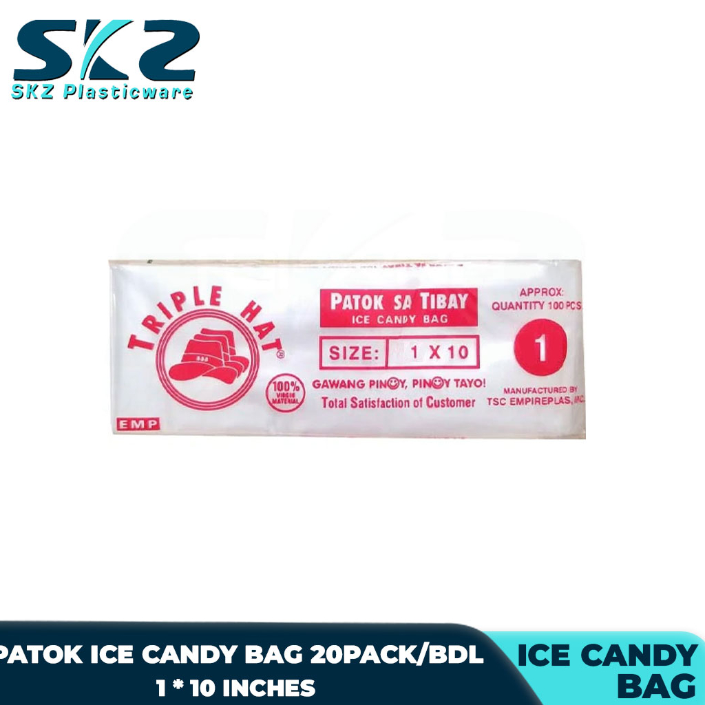 SKZ TRIPLE HAT PATOK ICE CANDY BAG, CLEAR PLACTIC SIZE 1 x 10 5000PCS ...