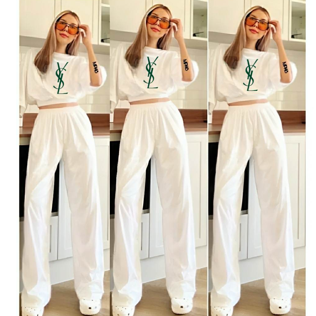 Yejong /Coordinates (*loose pants with garterized crop top) | Shopee ...