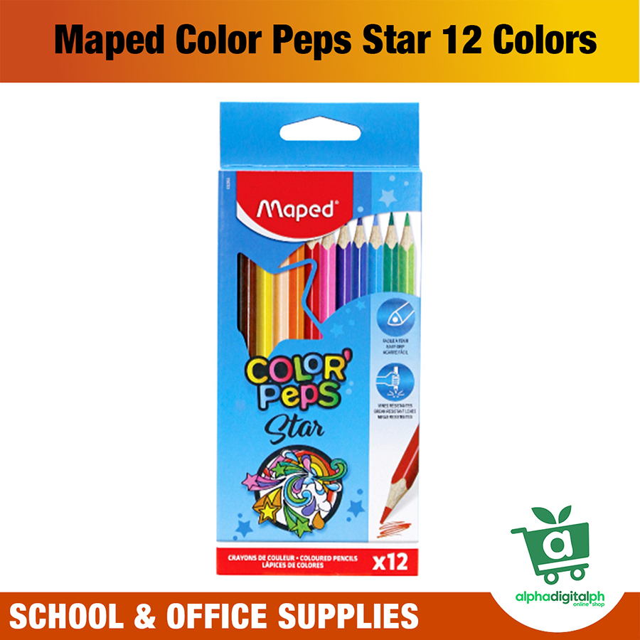 Maped Color Peps Star Color Pencils Set - Pack of 12 Assorted | Shopee ...