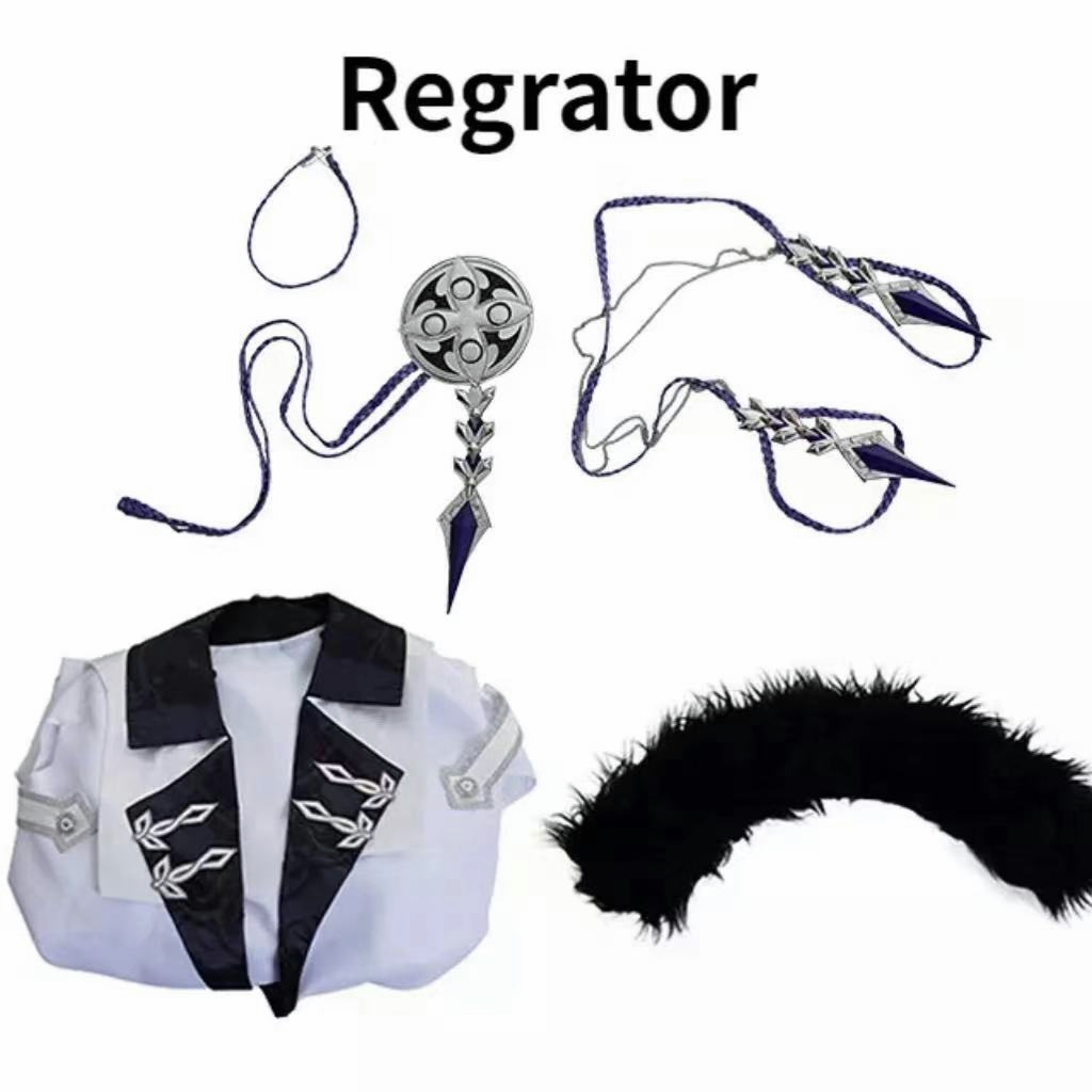 Game Genshin Impact The Kneve Regrator Cosplay Costume Cloak Wig Gloves ...
