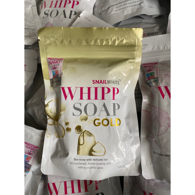 ORIGINAL!!! SNAIL WHITE GOLD WHIPP SOAP 100g | Shopee Philippines