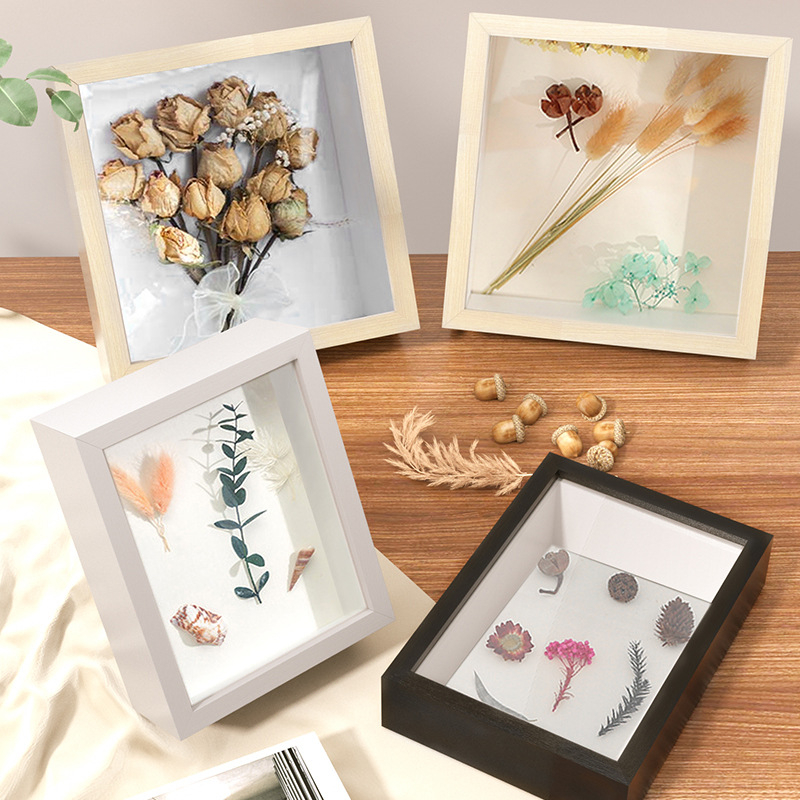Photo frames Transparent Glass Wooden Photo Floating Frame Picture ...