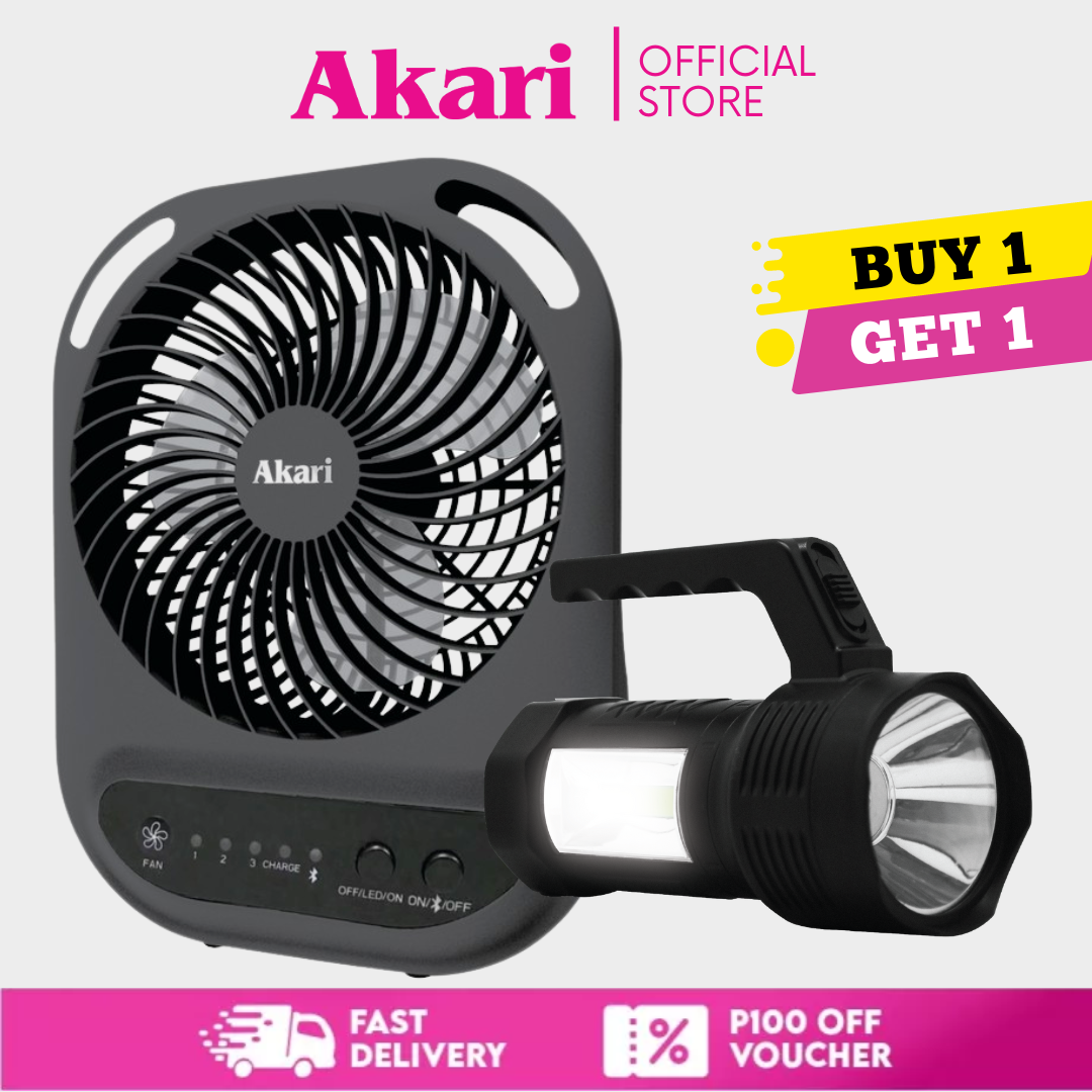 Akari 6-inch LED Bluetooth Music Box Fan (ARBF-5512MB) + Akari ...