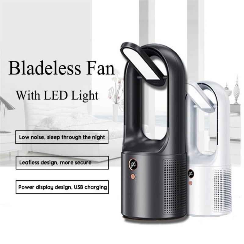 Bladeless Electric Auto Rotate Fan Easy Control Breeze Desk Fan ...
