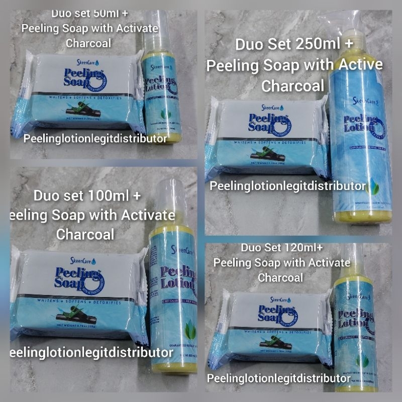 Duo SkeenCare Peeling Lotion +Premium Peeling Soap with Active Charcoal ...