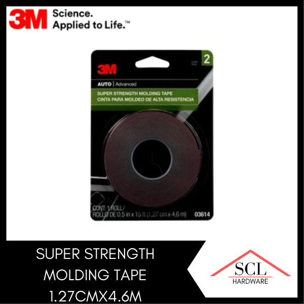 Original 3M Super Strength Molding Tape 0.5" x 15ft (1.27cm x 4.6m ...