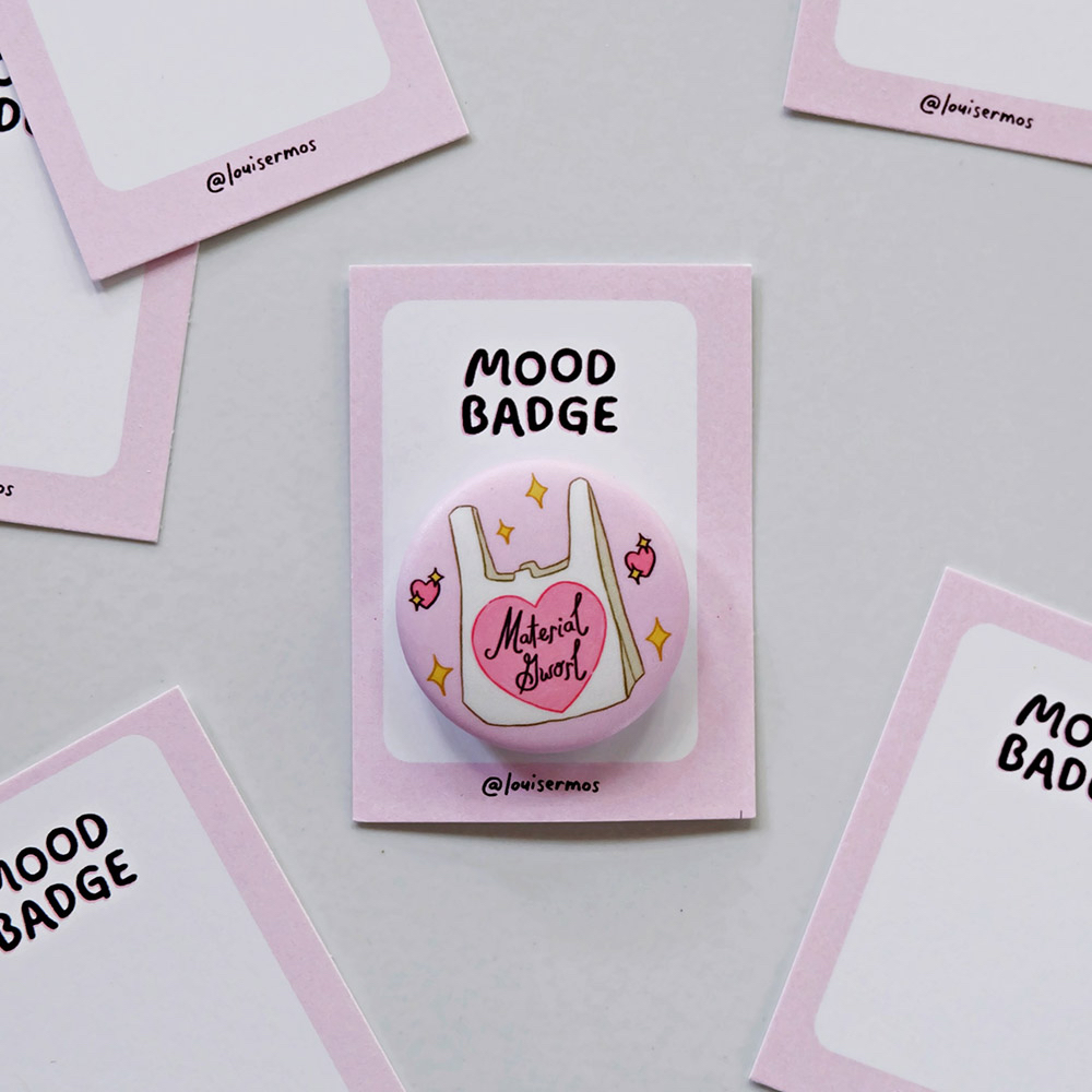 Mood Badge Matte Button Pins Louise Ramos Shopee Philippines