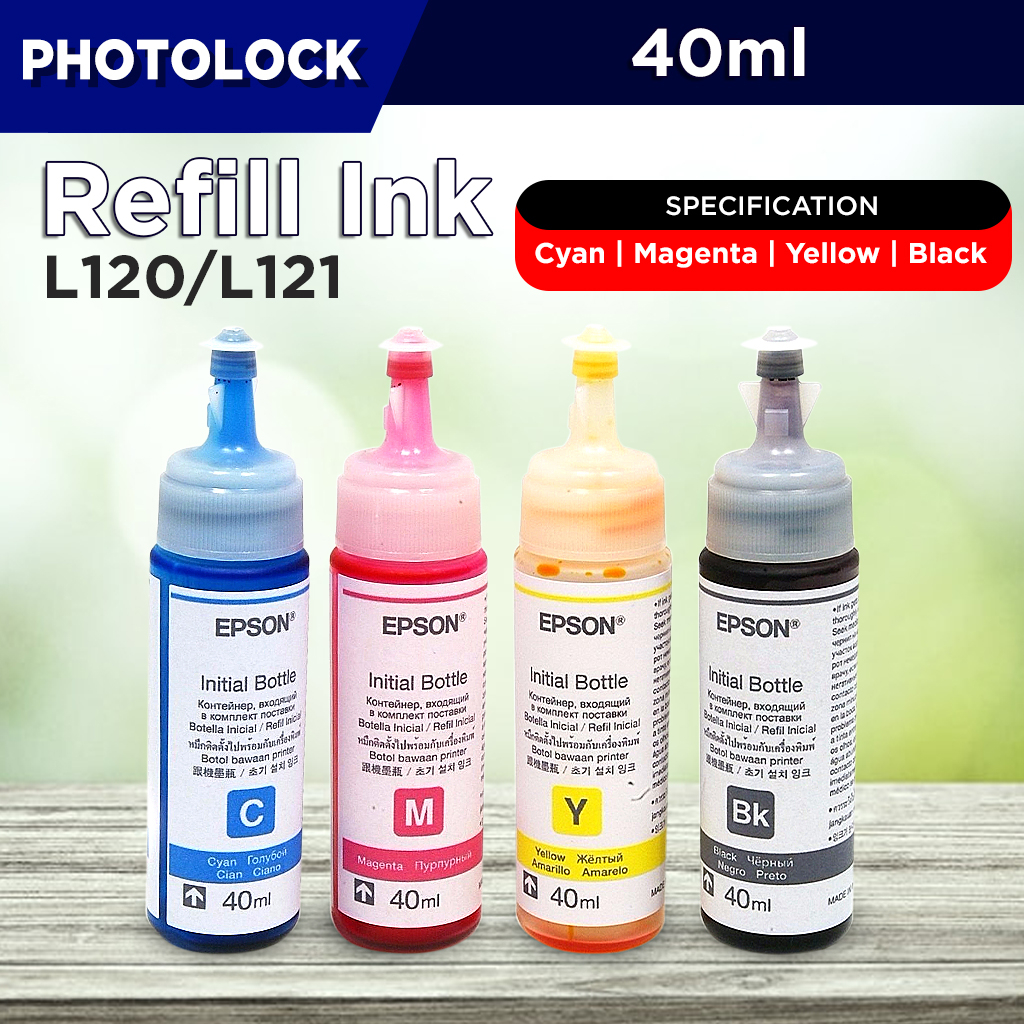 EP Printer L120/L121 Original Ink 40ml (4colors set) | Shopee Philippines