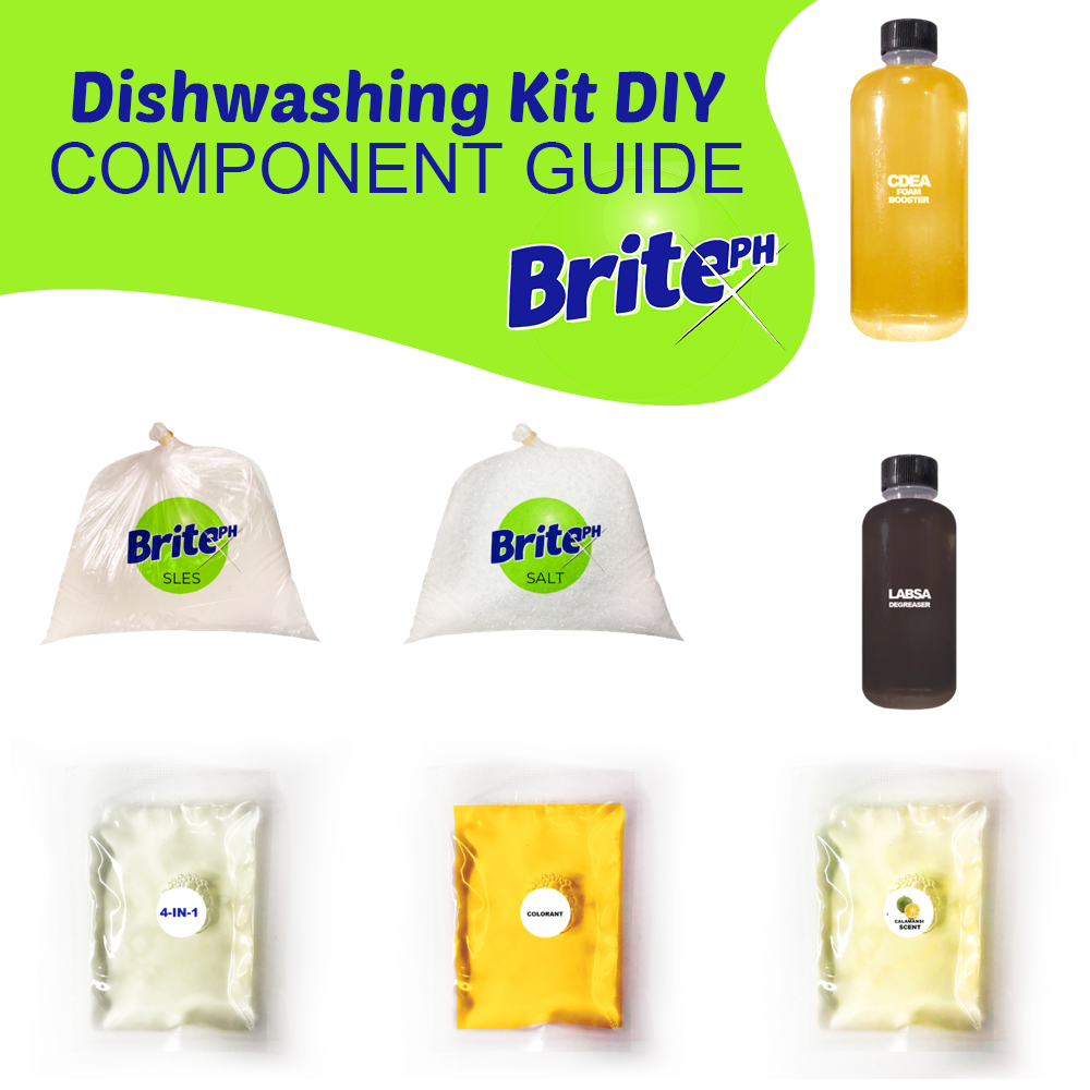 BritePH DIY Dishwashing Liquid Soap Negosyo Kit Doble Kita! How to make ...