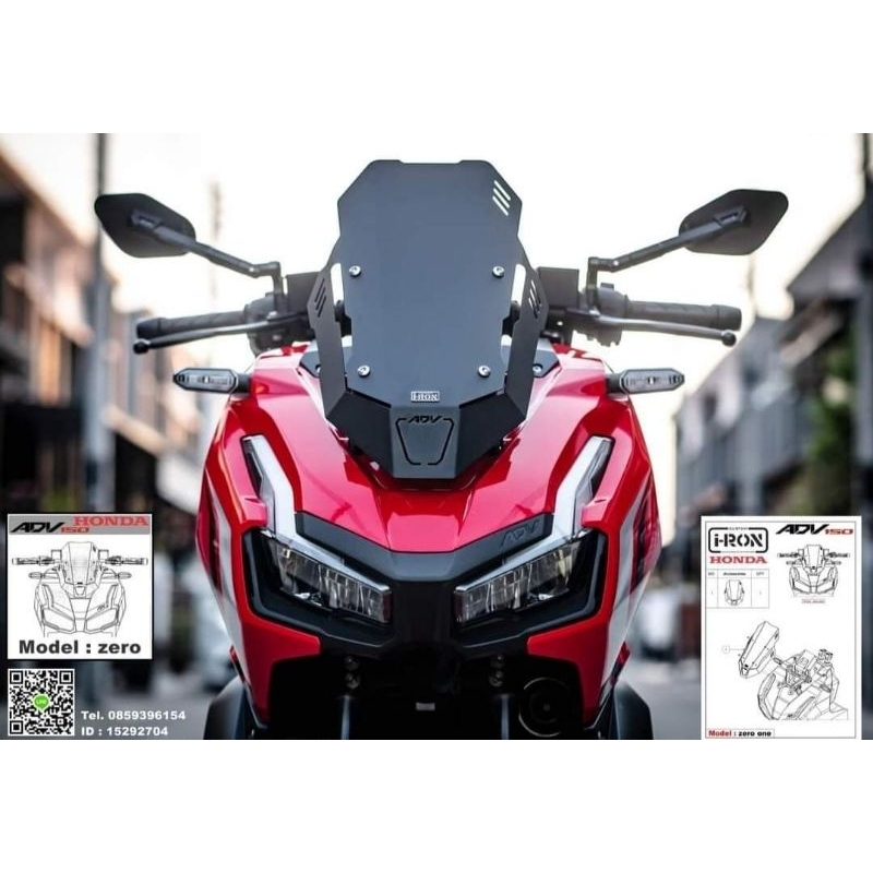 adv 160 Iron Visor Windshield Zero Black out metal | Shopee Philippines