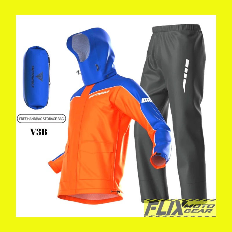 Motowolf Raincoat V3B (velcro placket) | Shopee Philippines