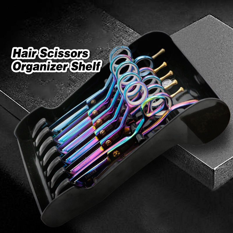 Salon Shears Stand Rack Case 6 Holder Hair Scissor Organizer | Shopee ...