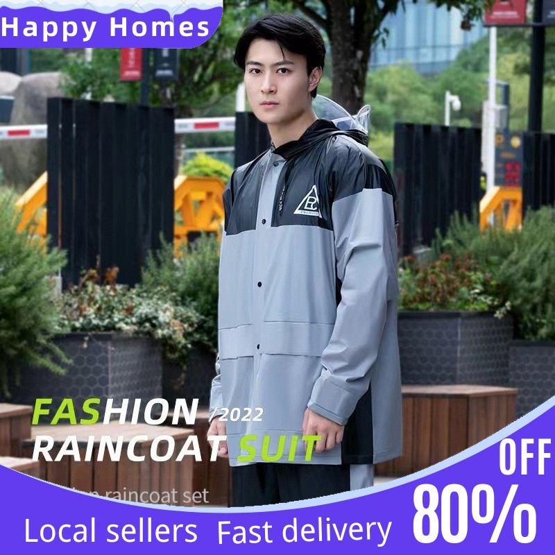 【24H delivery】Raincoat Rain Pants Set for men women Split Body Anti ...