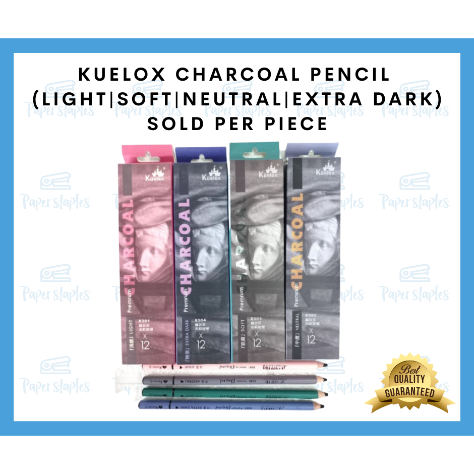 Kuelox Charcoal Pencils |Different shades (sold per pc) | Shopee ...