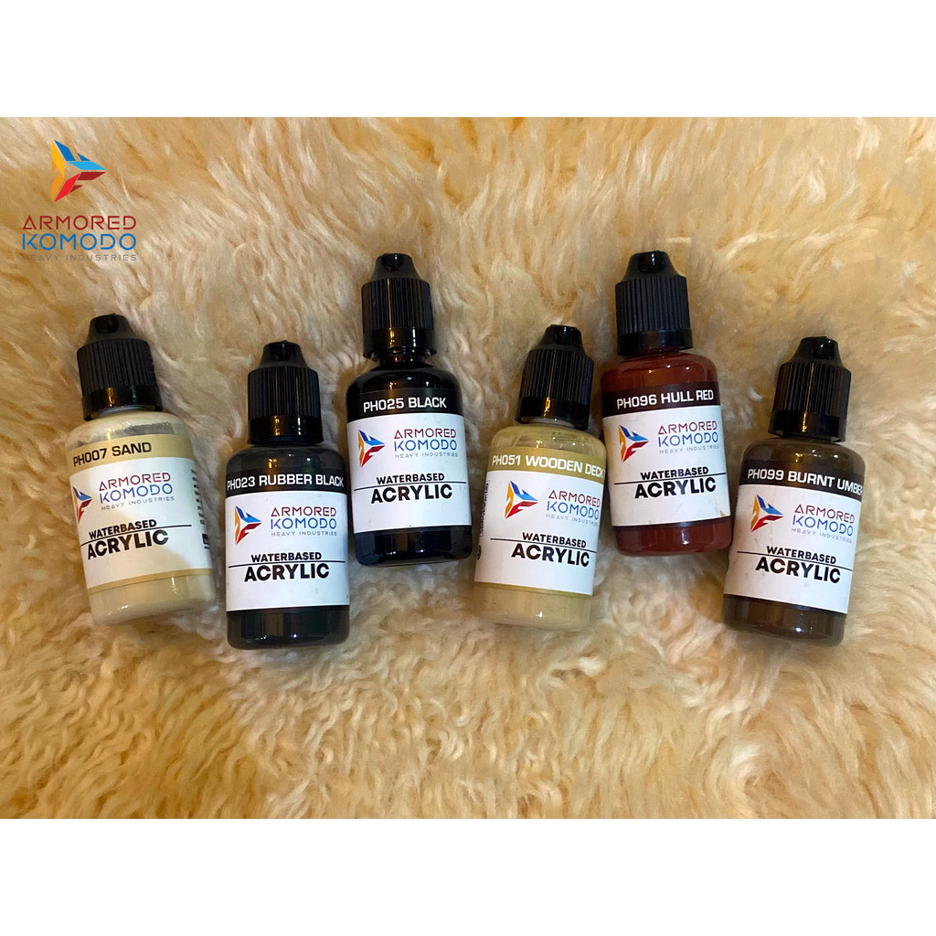 Tracks and Wheels Set Waterbased Acrylics Set of 6 Hobby Paints ...