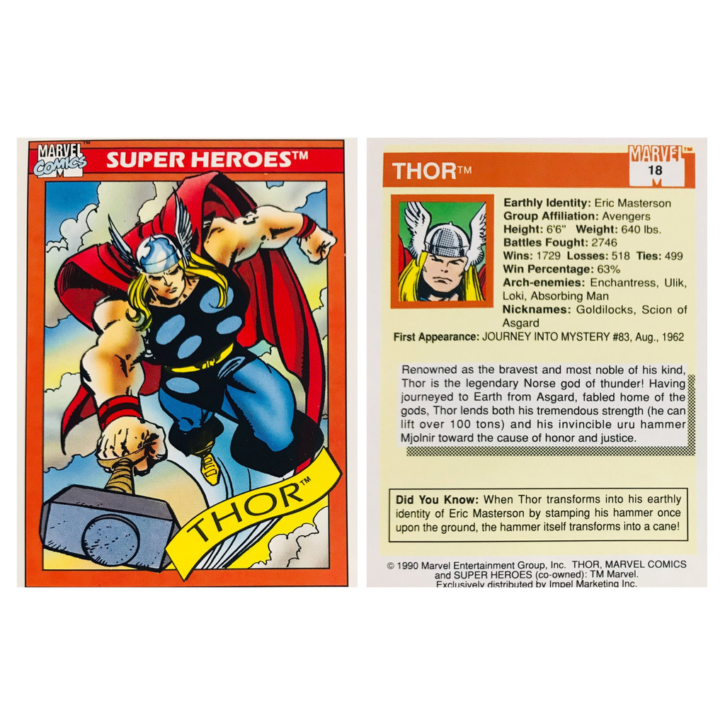 THOR MARVEL Collectible Cards avengers Singles | Shopee Philippines