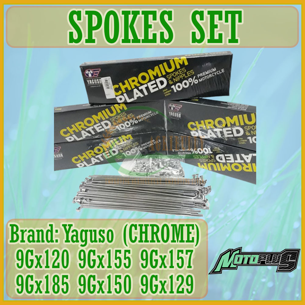 Spokes Set Rayos Rios CHROME 9Gx120 9Gx155 9Gx157 9Gx185 9Gx150 9Gx129 ...