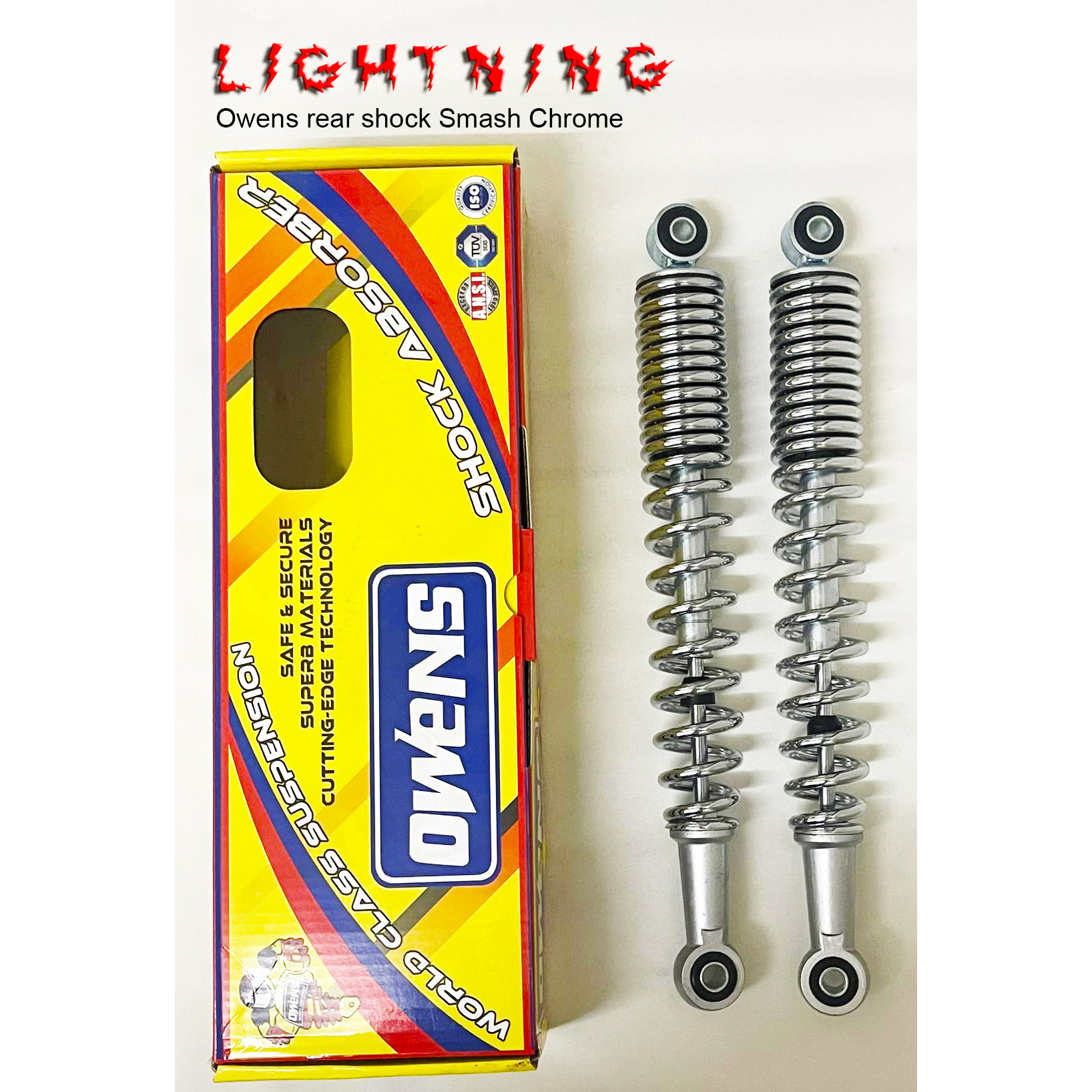 Owens rear shock Smash Chrome 360mm | Shopee Philippines