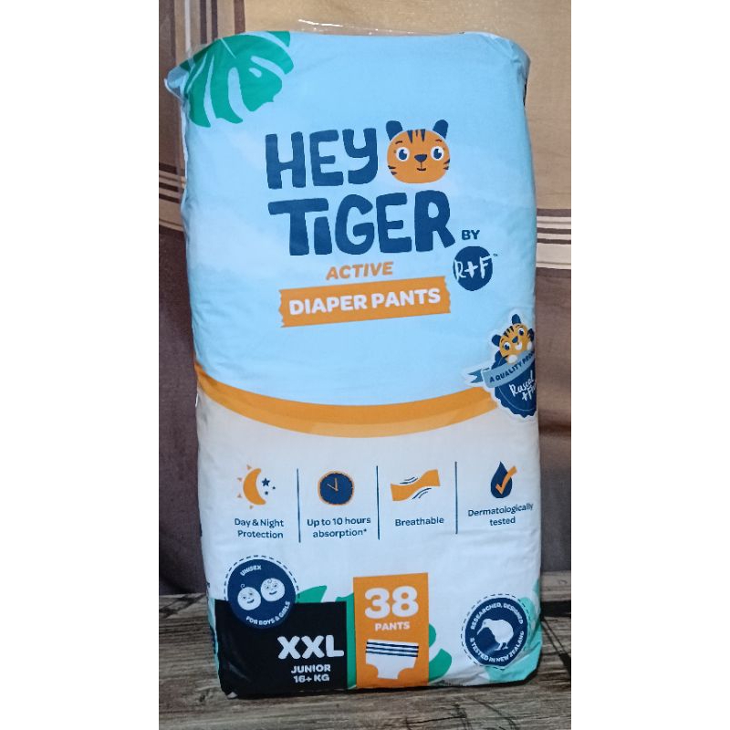HEY TIGER by R+F Active Diaper Pants 38pcs XXL | Shopee Philippines