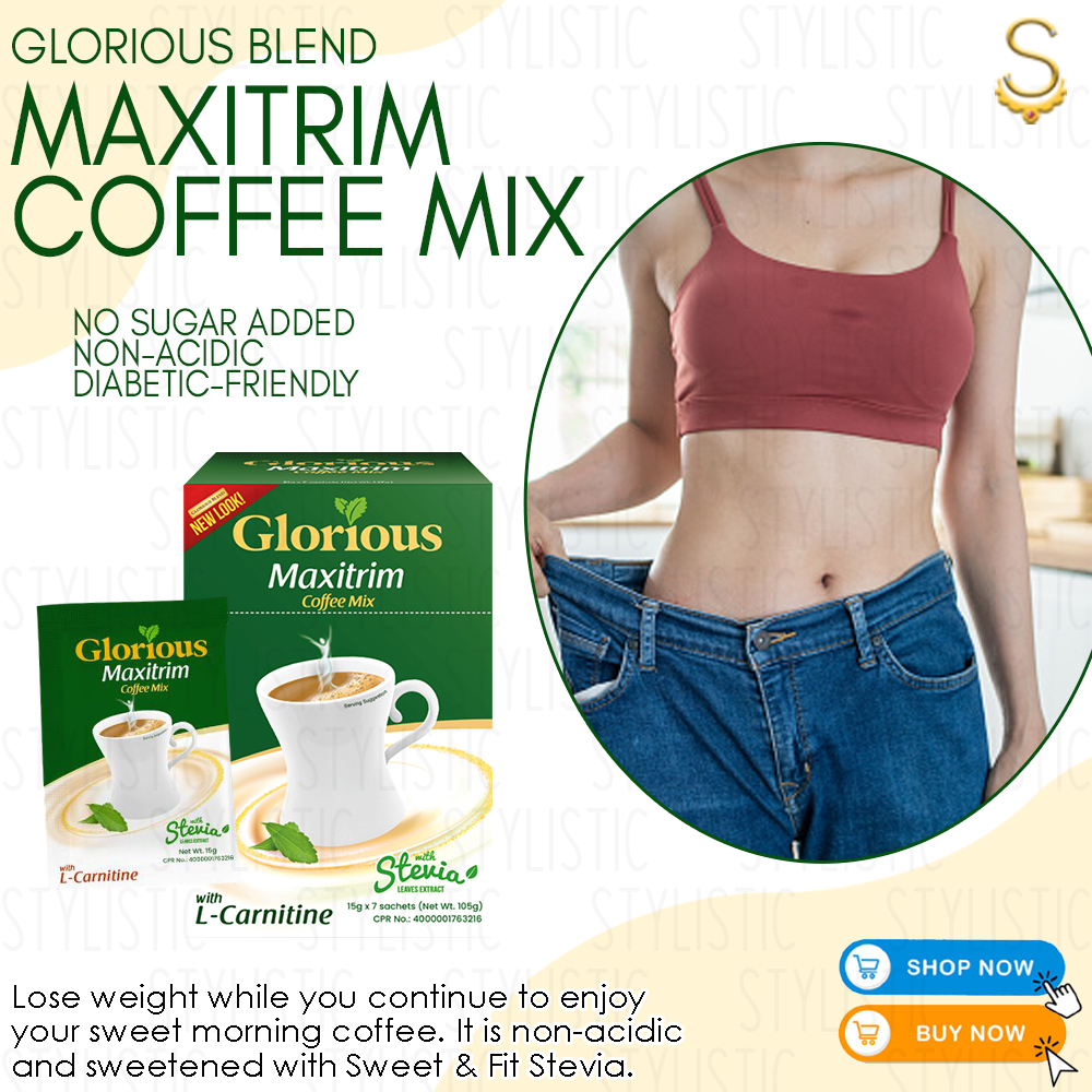 Glorious Blend MAXITRIM COFFEE (7s) — with L-Carnitine, Non-Acidic ...