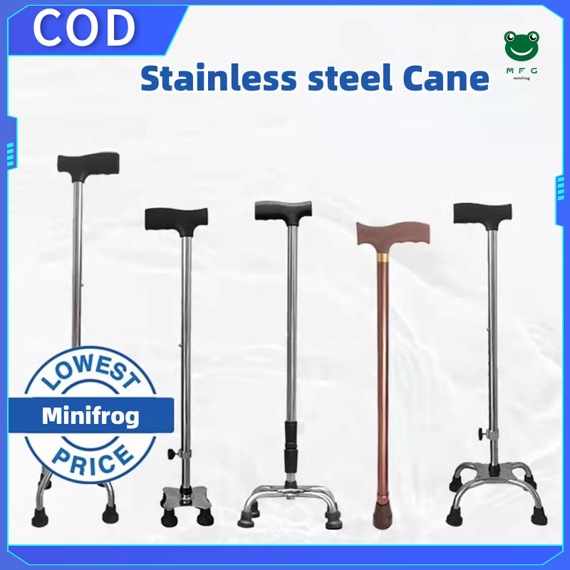 【Minifrog】Quad Cane Adult Heavy Duty Tungkod Quadcane Stainless steel ...