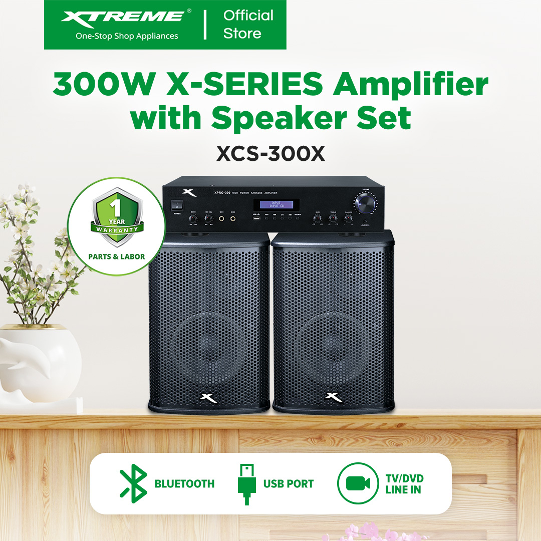 X-SERIES 300W Amplifier with 200W Speaker Set (Black) (XCS-300X ...
