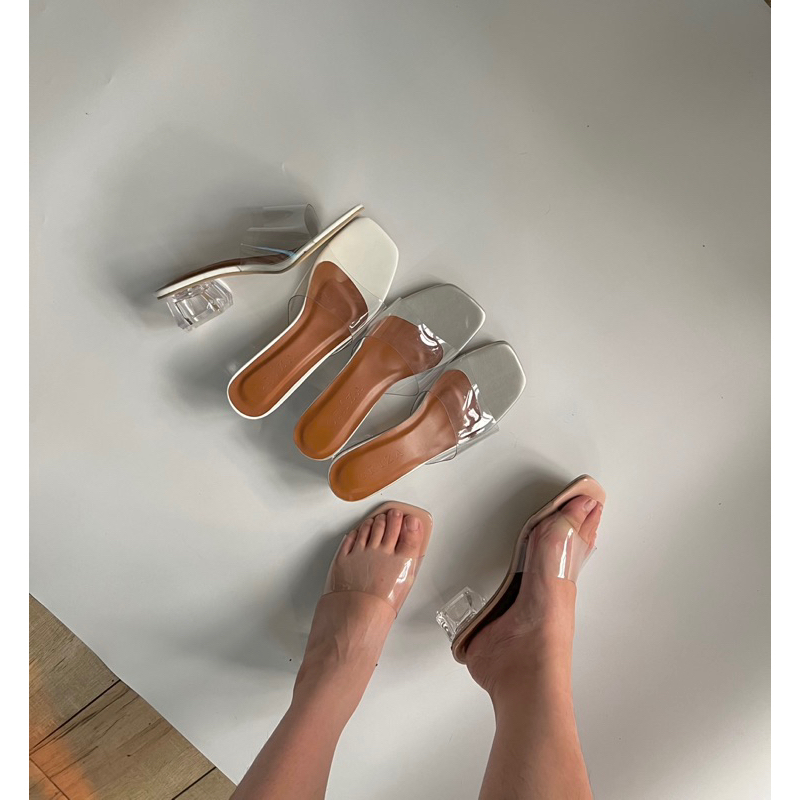 CRIZA SHOES WANDA 1.5" TRANSPARENT HEELS | Shopee Philippines