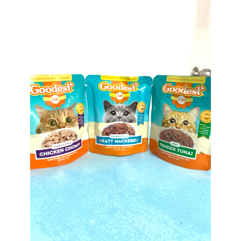 Goodest Cat Food Tender Tuna,Meaty Mackerel & Chicken Chomp 85g ...