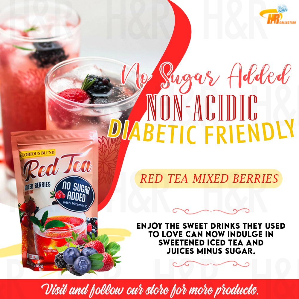 Glorious Blend RED TEA MIXED BERRIES (360g) — Vitamin C, Non-Acidic, No ...