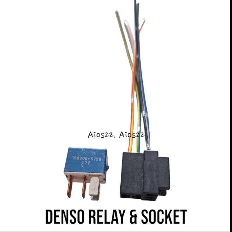 ORIGINAL DENSO RELAY 12V AND SOCKET WITH WIRE "16 4 PIN BRAND NEW HEAVY ...