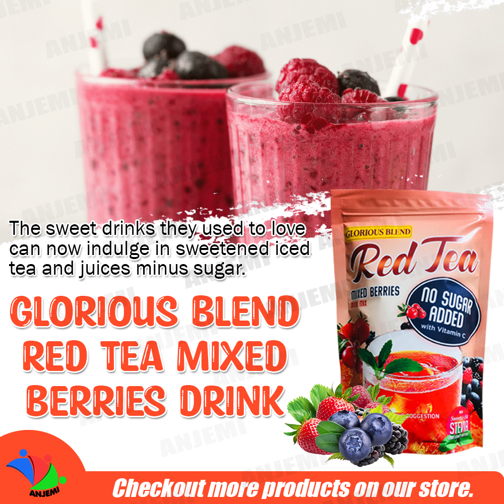 Glorious Blend RED TEA MIXED BERRIES (360g) — Vitamin C, Non-Acidic, No ...