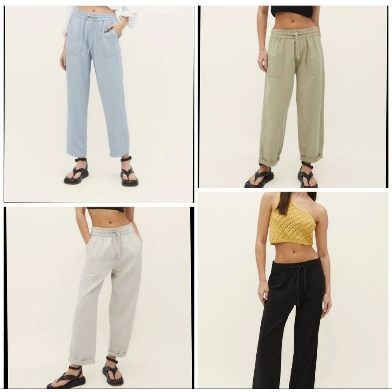 Strad.ivarius Flowing twill Trousers | Shopee Philippines