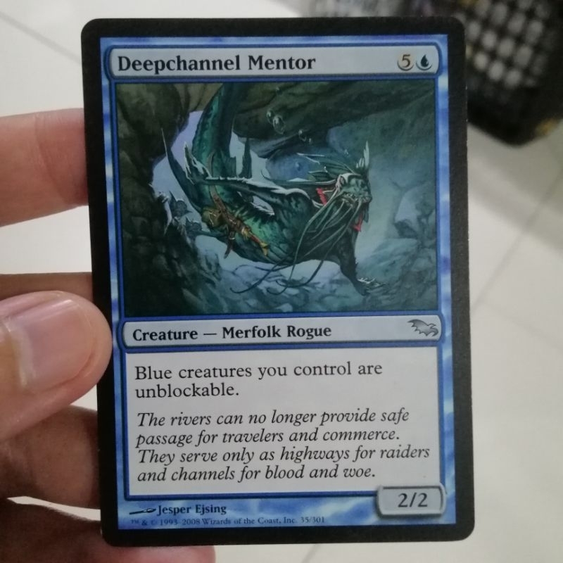 1 PLAYED Deepchannel Mentor Shadowmoor MTG card magic commander EDH ...