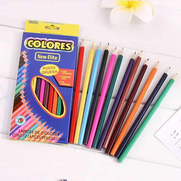 12pcs Color Boxed Colored Pencils Children's Drawing Pens Colouring ...