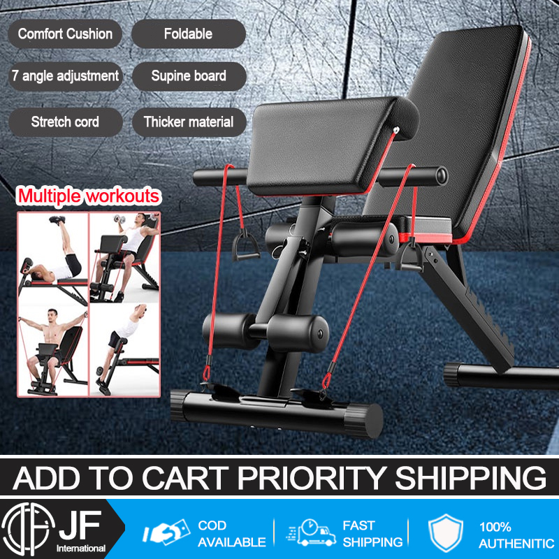 #COD Adjustable Bench Press Chair Dumbbell Bench Gym Bench Sit-up bench ...