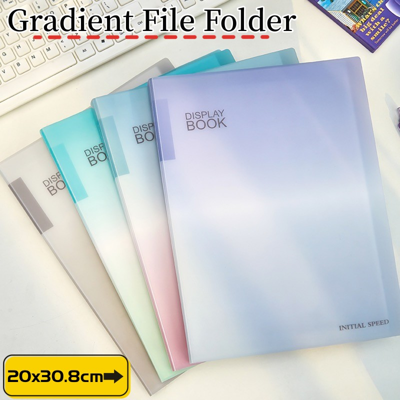 Book File Folder Gradient Display A4 Transparent Document Organizer ...