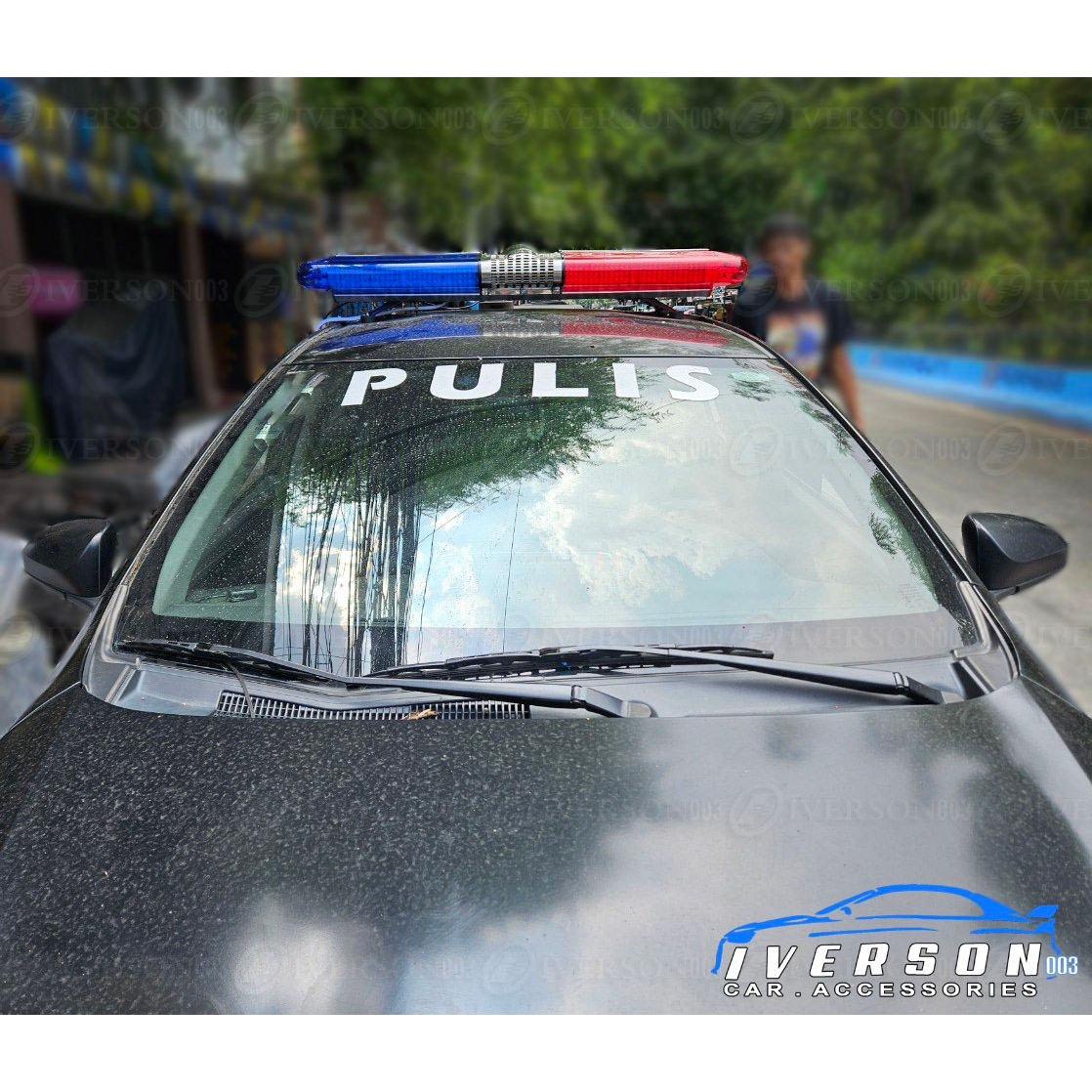 Police Patrol Red and Blue Ambulance Top Light Blinker Siren Mic with ...