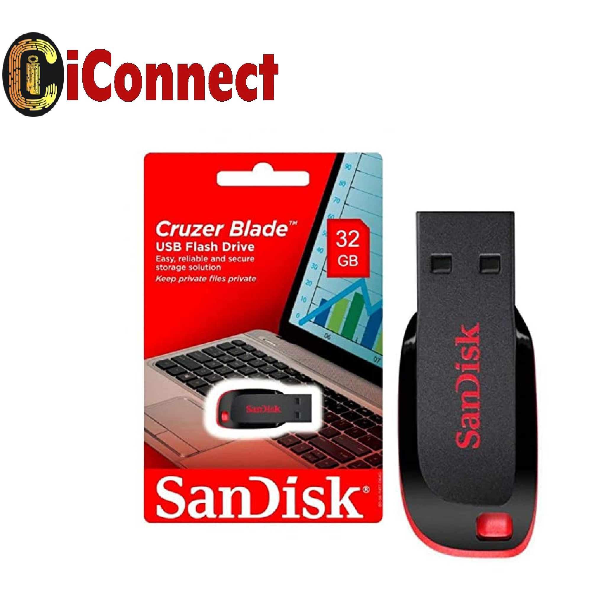 SANDISK CRUZER BLADE USB FLASH DRIVE 32GB BLACK | Shopee Philippines