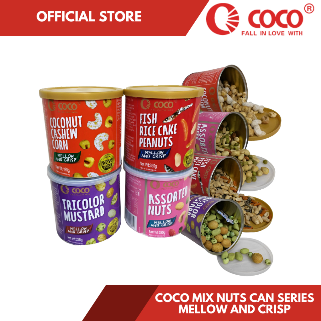 Coco Mix Nuts Can Series Mellow And Crisp | Shopee Philippines