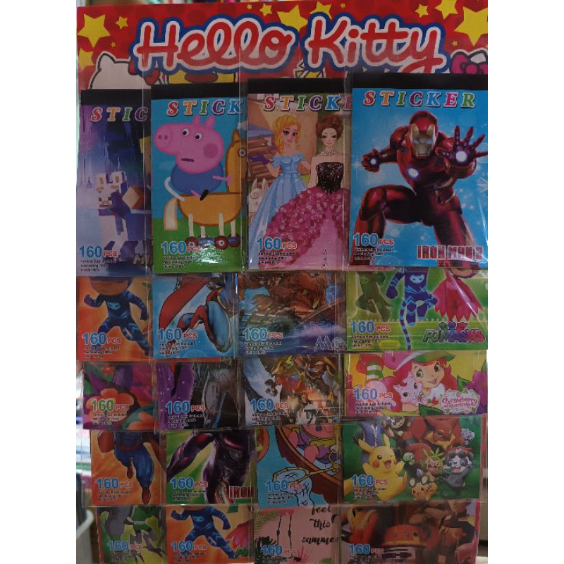 Sticker Character Booklet 20 pcs per pad toys pabitin lootbag | Shopee ...