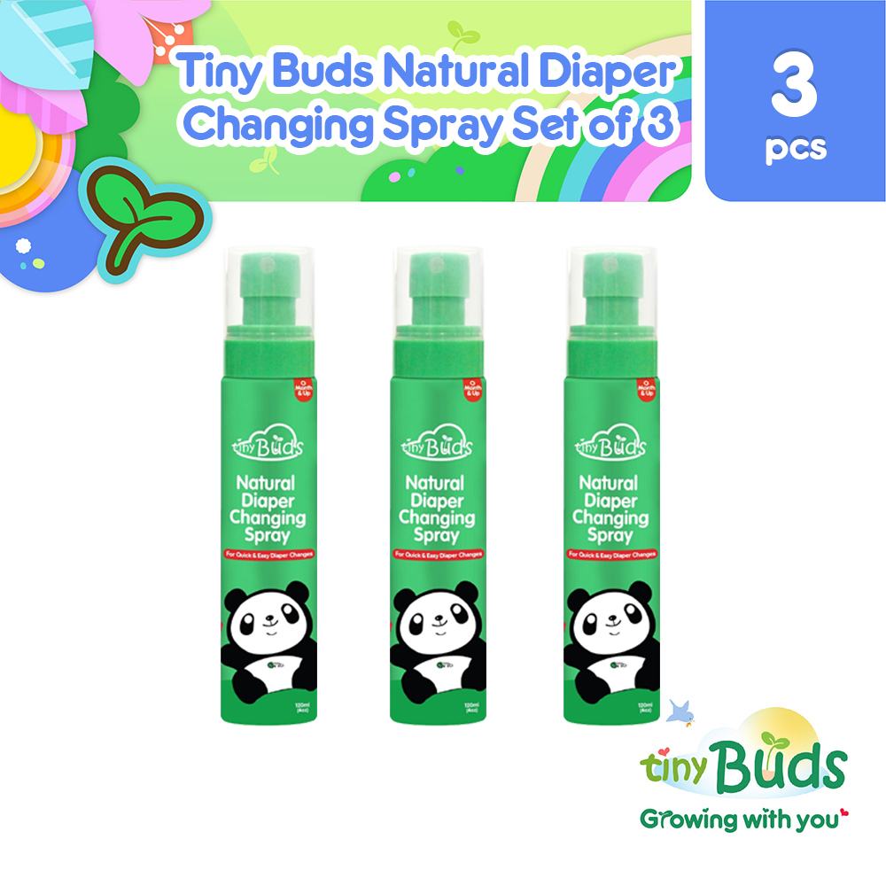 Tiny Buds Quick & Easy Natural Diaper Changing Spray (120ml) Set of 3 ...