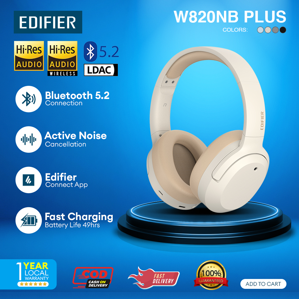 Edifier W820NB Plus Wireless Bluetooth Noise Cancelling/Edifier W820NB ...