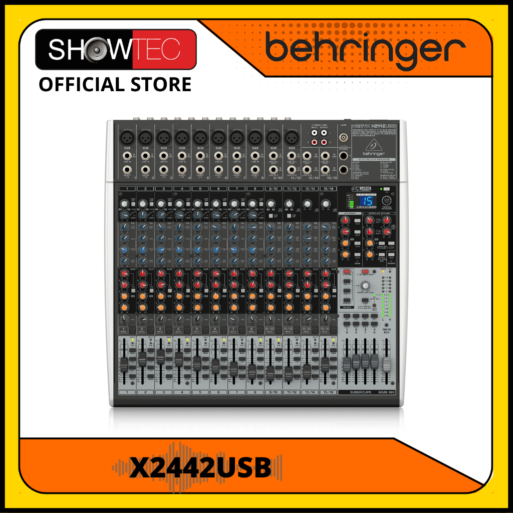 Behringer X2442USB Premium 24-Input 4/2-Bus Mixer with XENYX Mic ...