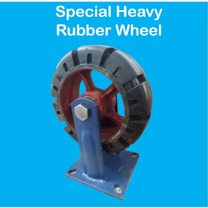 Toyu 6-10'' Fixed And Universal Special Heavy Rubber Wheel Pushcart ...