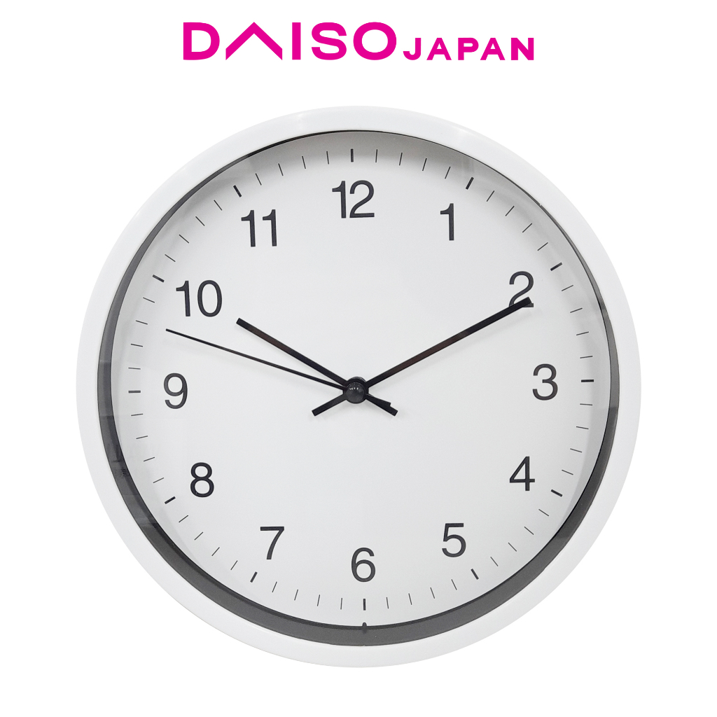 Daiso White Analog Wall Clock (23cm) | Shopee Philippines