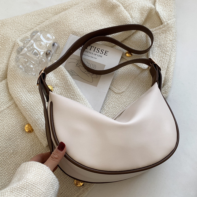 Mumu M235 High Quality Casual Leather Women Dumpling Bag Crescent Moon ...