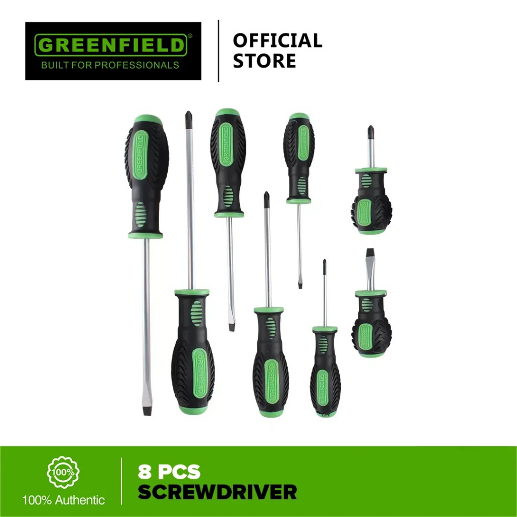 Greenfield Bi-Mat Screwdriver Set 8 Pcs. - Hand Tools | Shopee Philippines