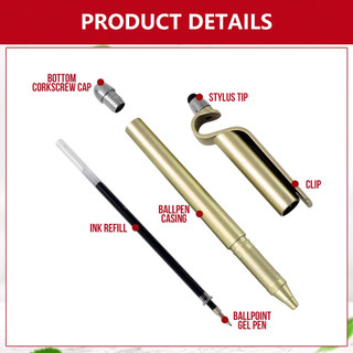 (50pcs) 3in1 multi-function stylus ballpen /Cellphone Stand / Touch screen NB pen (Black ink ...