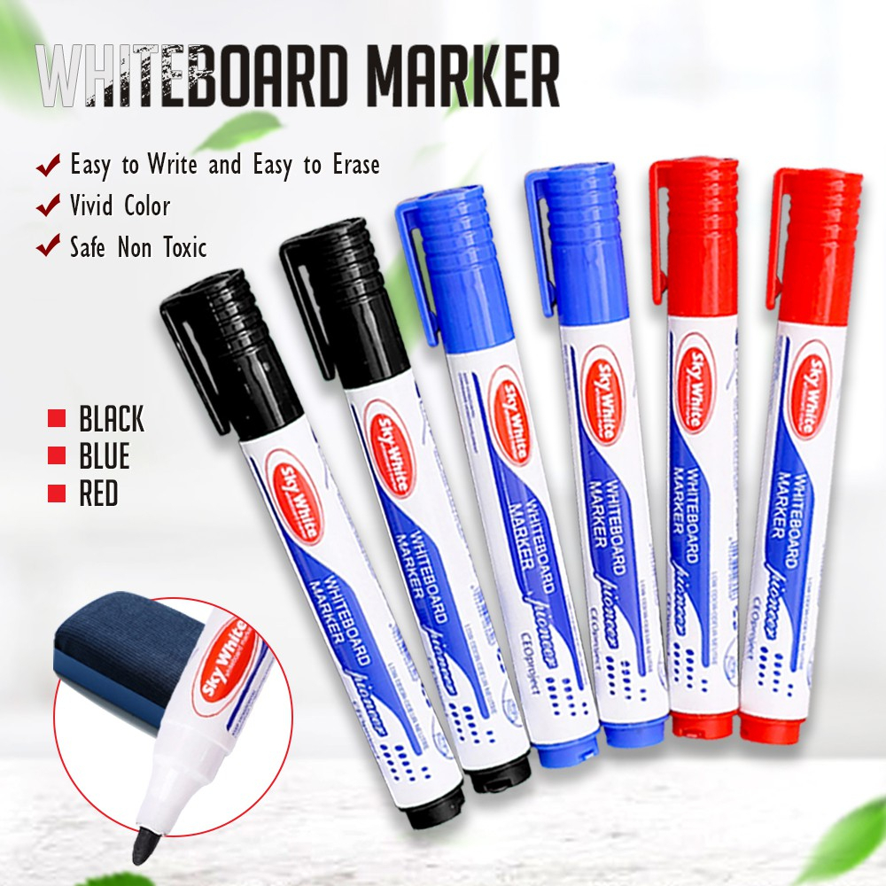 PROMO 1 BOX Whiteboard Marker Black (12PCS) | Shopee Philippines