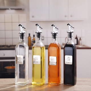 500ml Oil Bottle Glass Condiments Bottle Glass Oil Dispenser Sauce ...